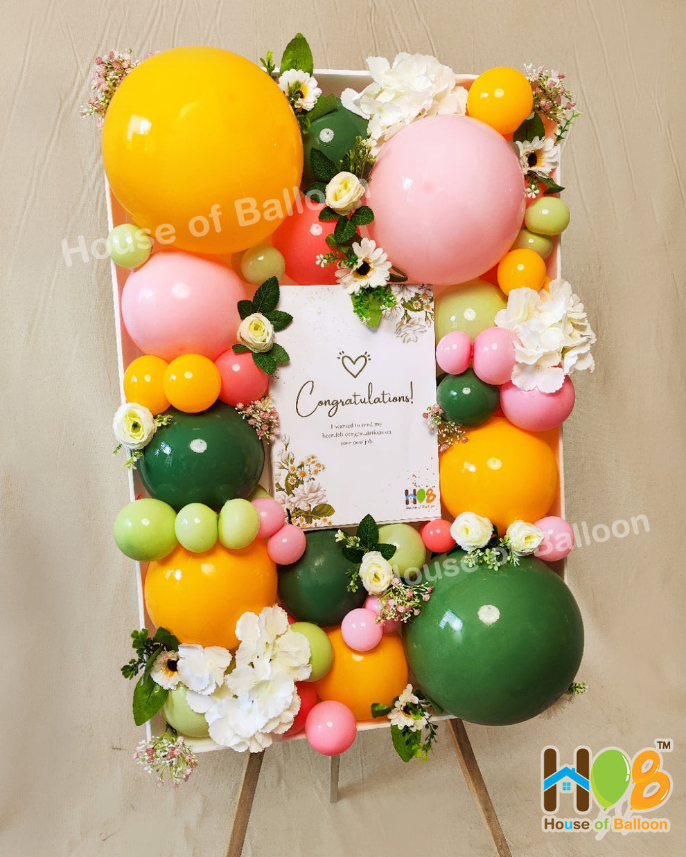 Standing Marquee Balon Flower Box Parcel Big 40 cm x 140 cm / Papan Uc ...